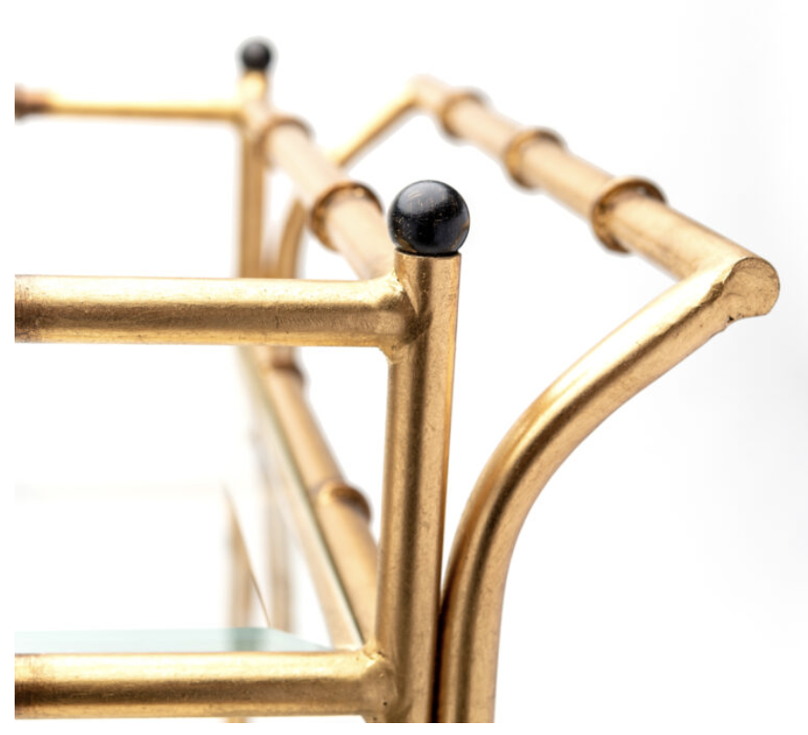 Antique Gold Tea Cart - Paysage Home